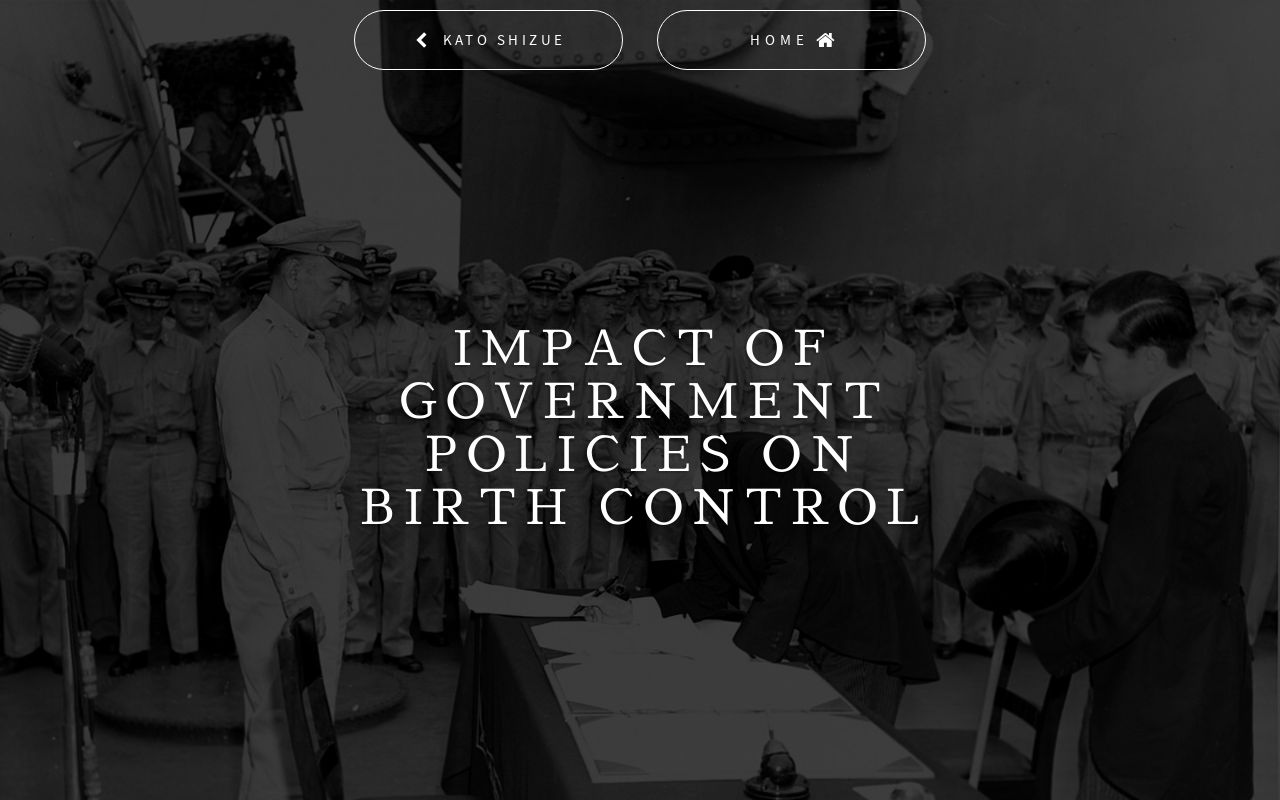Impact of Government Policies on Birth Control